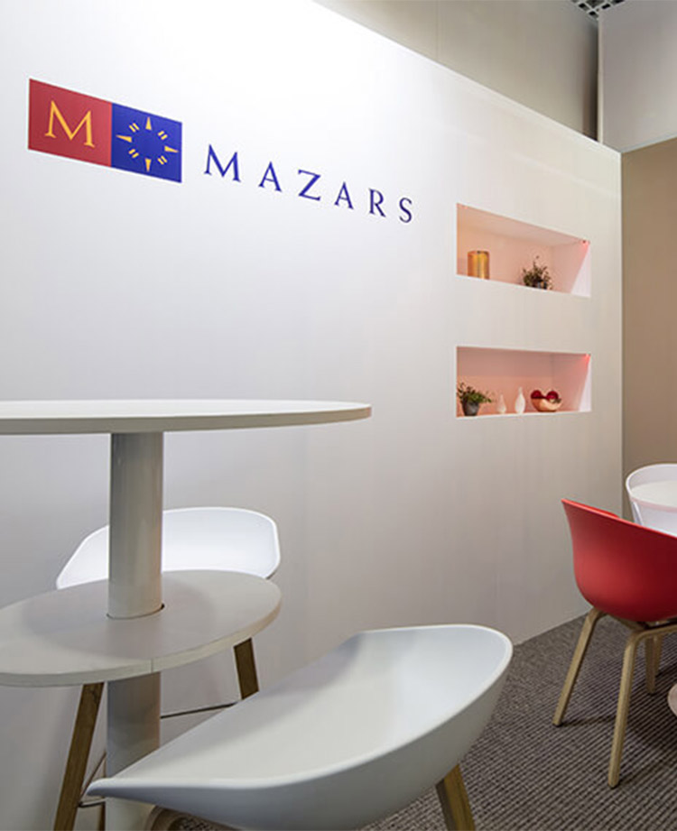 Stand MAZARS - Mipim Cannes 2018 - Button Design